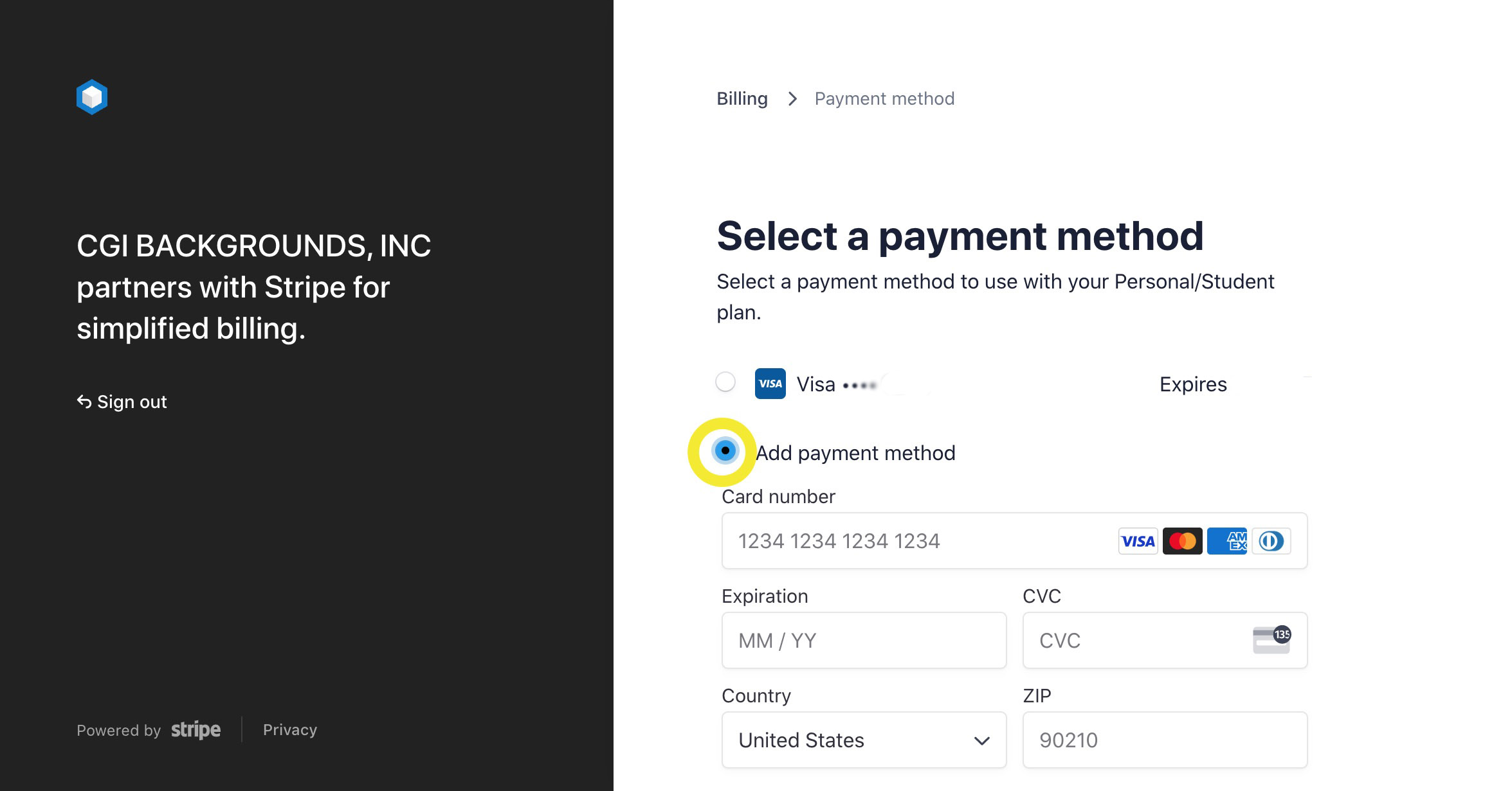 How to Change Your CGI.Backgrounds Subscription Payment Information